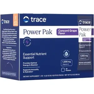 TRACE MINERALS Electrolyte Stamina Power Pak Concord Grape 30 Packets - One-color