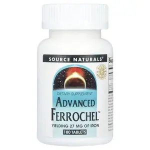 SOURCE NATURALS Ferrochel Advanced 27mg 180 Tablets - One-color