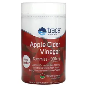 TRACE MINERALS Apple Cider Vinegar Gummies Strawberry Melon Flavor 60 Gummies - One-color
