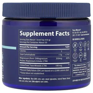 TRACE MINERALS Stress-x Magnesium Powder Raspberry Lemon