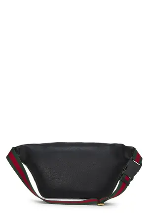 Gucci Leather Logo Printed Belt Bag - Black
