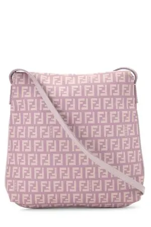 Fendi Zucchino Canvas Tube Messenger Bag