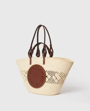 Stella McCartney Raffia Crochet Large Tote Bag