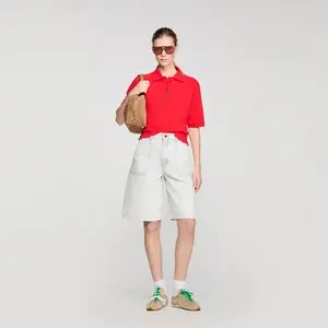 Sandro Polo Shirt With Embroidery