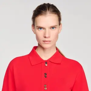 Sandro Polo Shirt With Embroidery