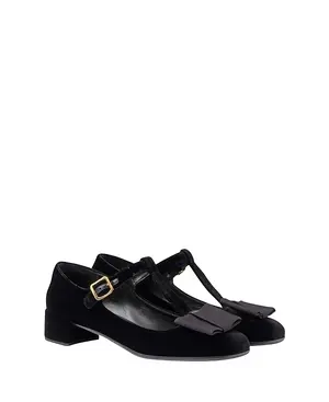 Prada Velvet Mary Jane Pumps
