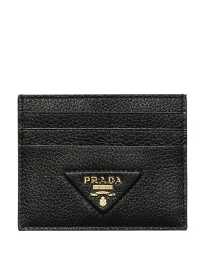 Prada Leather Card Holder - Black