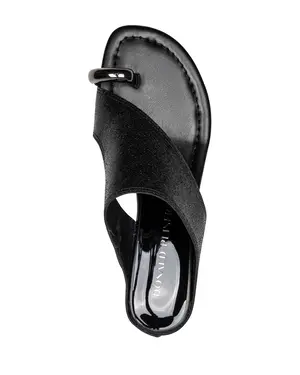 DONALD PLINER Toe Ring Wedge Sandals - Black