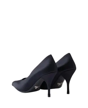 Prada Satin Pumps - Navy