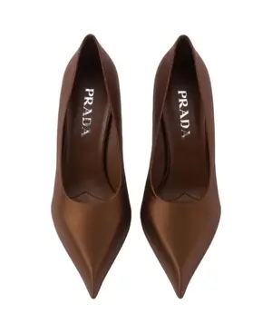 Prada Satin Pumps - Tobacco