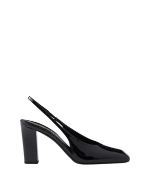 Prada Patent Leather Slingback Pumps - Black