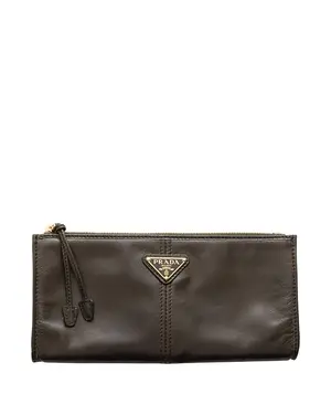 Prada Leather Pouch - Green