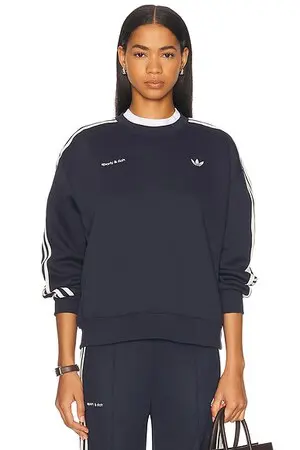 ADIDAS ORIGINALS X Sporty & Rich Crewneck Sweatshirt - Blue