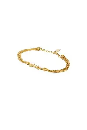 Saint Laurent Cassandre Charm Bracelet In Gold Tone Metal - Dore