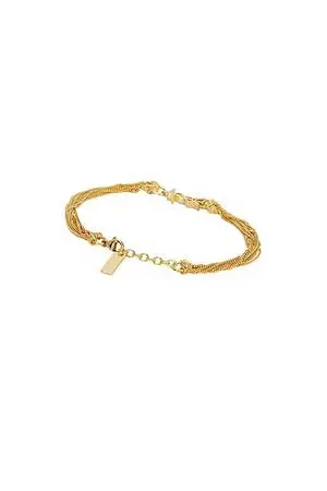 Saint Laurent Cassandre Charm Bracelet In Gold Tone Metal - Dore