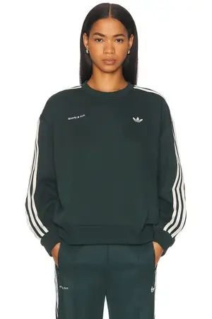 ADIDAS ORIGINALS X Sporty & Rich Crewneck Sweatshirt - Green