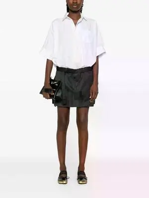 Sacai Panelled Mini Shirt Dress
