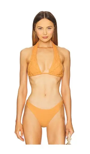 PQ Brynn Halter Bikini Top - Orange