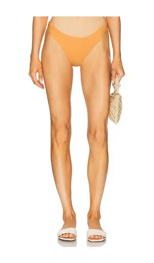 PQ Basic Ruched Teeny Bikini Bottom - Orange