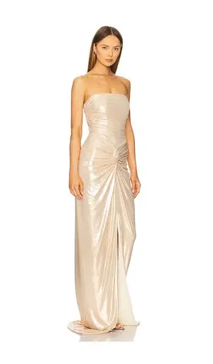 Retrofete Maytal Metallic Dress - Latte