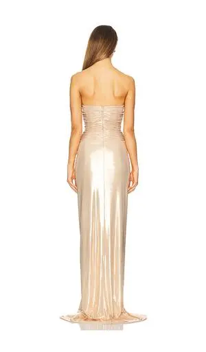 Retrofete Maytal Metallic Dress - Latte