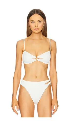 VIX PAULA HERMANNY Jolie Bandeau Bikini Top - Firenze White