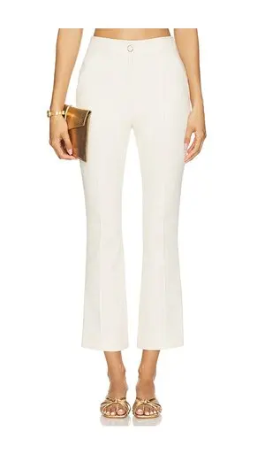 Veronica Beard Kimra Cropped Pant - Ecru