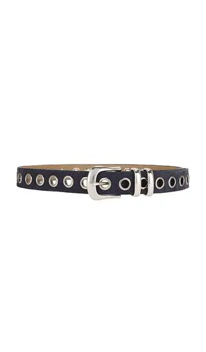 UNDERSTATED LEATHER Eyelet Leather Belt - Blue