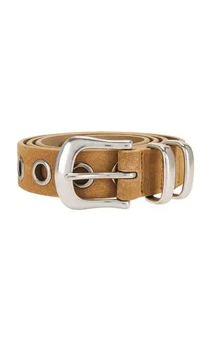 UNDERSTATED LEATHER Eyelet Belt - Brown
