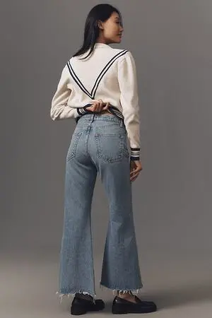 FRAME Pixie Lax Petite Mid-rise Wide-leg Jeans
