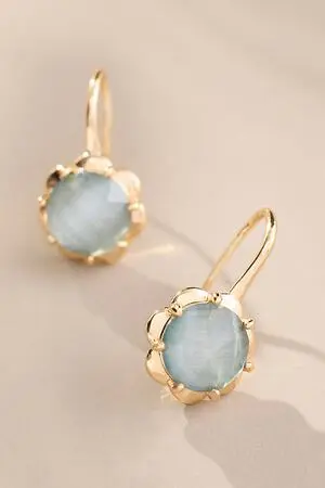 Anthropologie Stone Drop Earrings - Turquoise