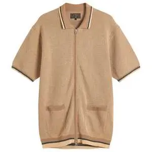 BEAMS Zip Knit Polo
