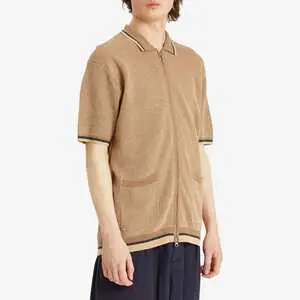 BEAMS Zip Knit Polo
