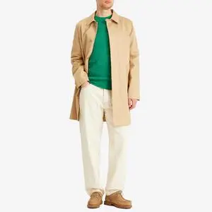 DRAKE'S Brushed Shetland Crew Knit - Pixie Green