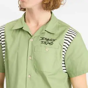 BRAIN DEAD Cobra Flocked Bowling Shirt