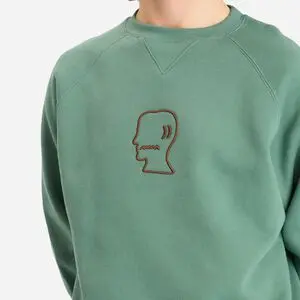BRAIN DEAD Logo Head Raglan Crew Sweatshirt