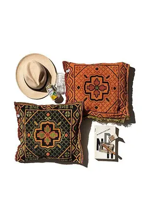 PUEBCO Hybrid Indian Cushion - Black Pattern/motif