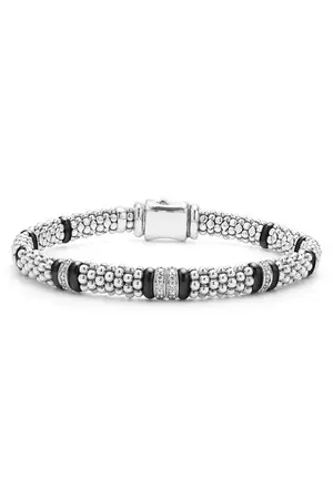 Lagos Caviar Four Station Diamond Bracelet