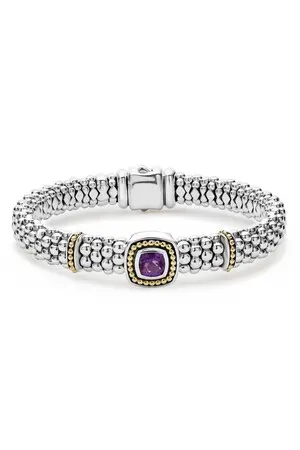 Lagos Rittenhouse Amethyst Caviar Bracelet - Gold
