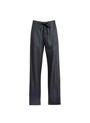 Fleur Du Mal Poplin Pj Pant - Black Smoke
