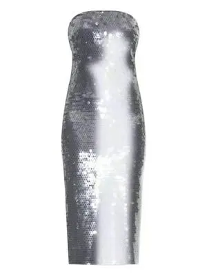 Sportmax Stemma Sequin Midi Dress - Grey