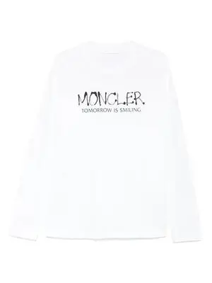 Moncler Graffiti-logo Long-sleeve T-shirt - White