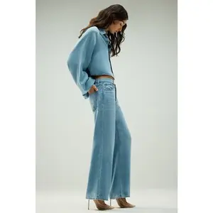 Hudson Jeans Rosie High-rise Wide Leg Ankle Jean - Sprout