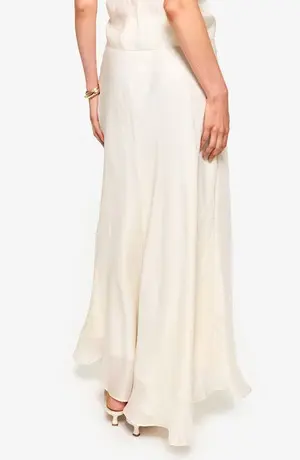 Cami Nyc Jayna Metallic Maxi Skirt - Cream