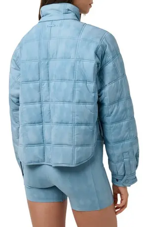 Travis Mathew City Edge Quilted Jacket - Smoke Blue Multi