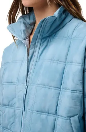 Travis Mathew City Edge Quilted Jacket - Smoke Blue Multi