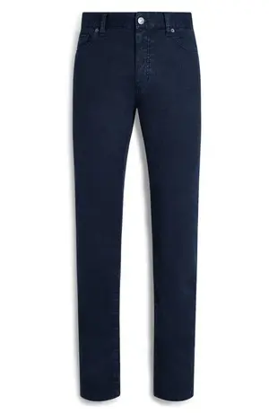 Zegna City Fit Stretch Jeans - Navy Solid