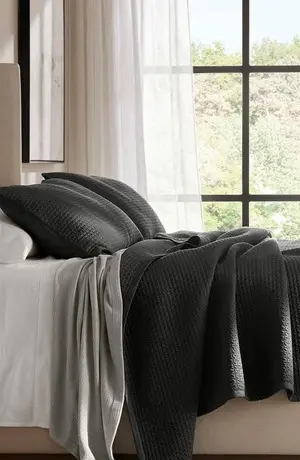 BOLL & BRANCH Signature Texture Stitch Organic Cotton Quilt - Night