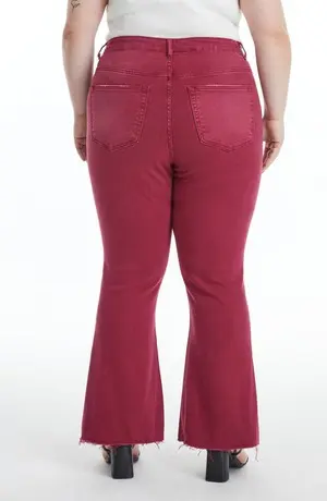 BAYEAS Emily High-waist Straight-leg Jeans - Wine
