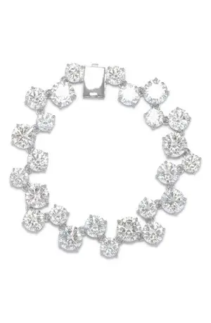 Completedworks Cubic Zirconia Link Bracelet - Rhodium
